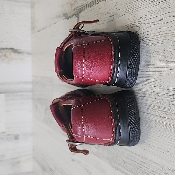 Born | Shoes | Born Red Leather Mary Janes Buckle Closure Floral Cutout ...